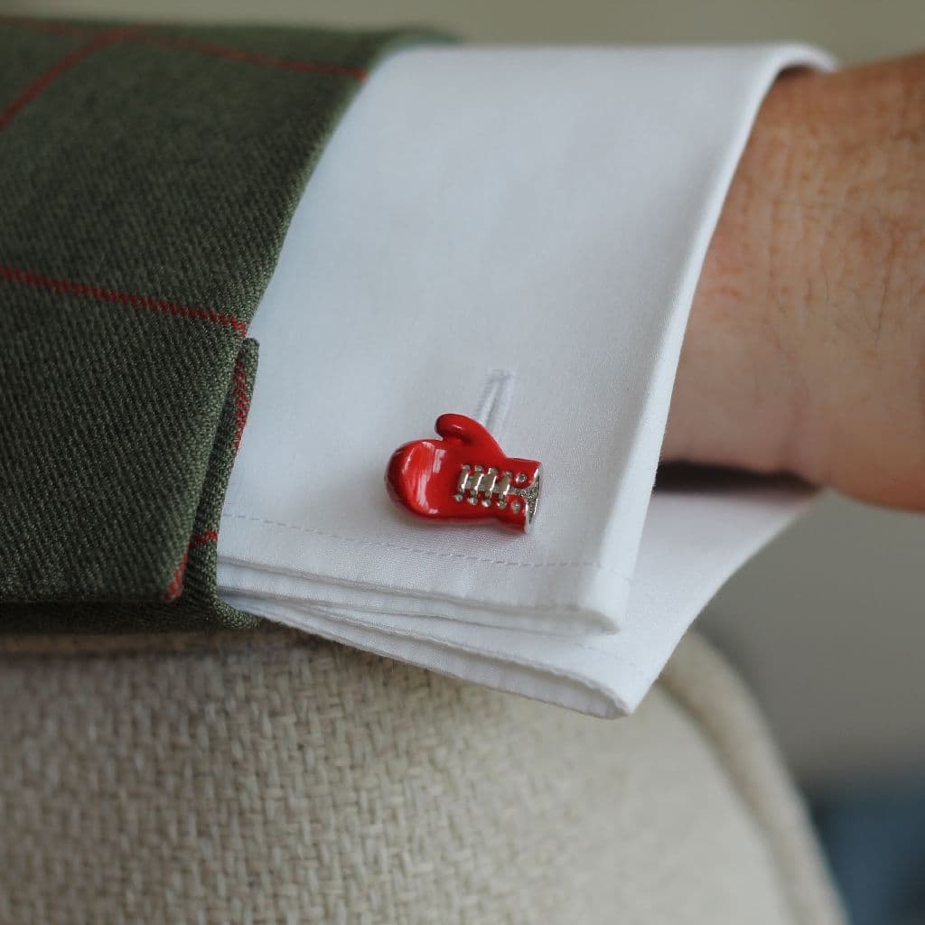 Personalised Red Boxing Glove Cufflinks – Monster Sporting Gifts